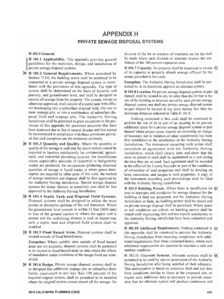Appendix H Private Sewer | PDF