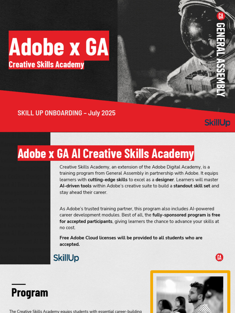 Adobe x GA Creative Skills Academy 2025 | PDF | Recruitment | Adobe ...