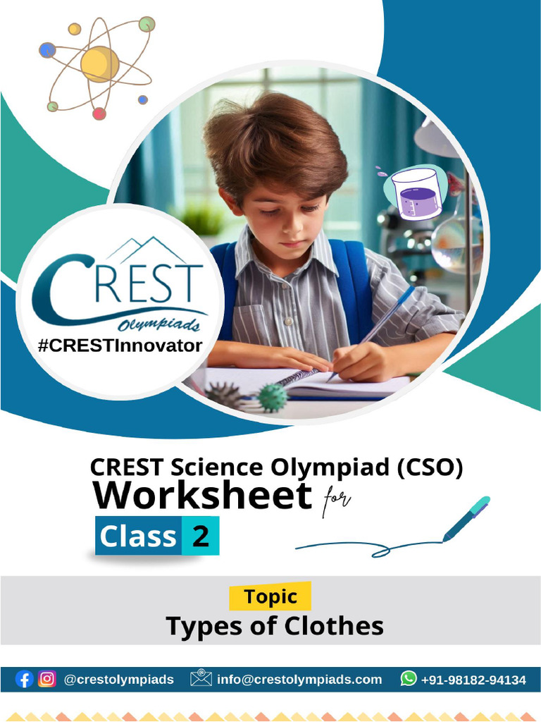 Class 2 Types of Clothes Worksheet | PDF