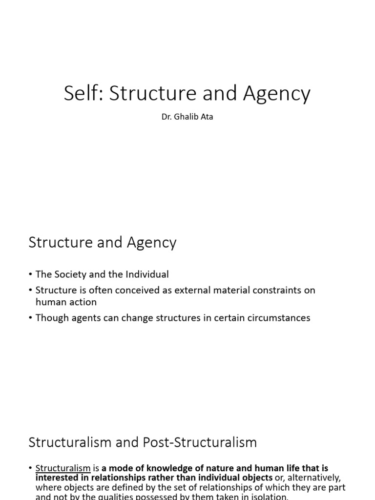 Structure and Agency in Social Theory | PDF | Knowledge | Schema ...