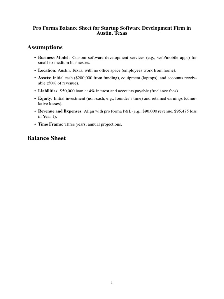 3 - Year - Projected - Balance Sheet Austin | PDF | Equity (Finance ...