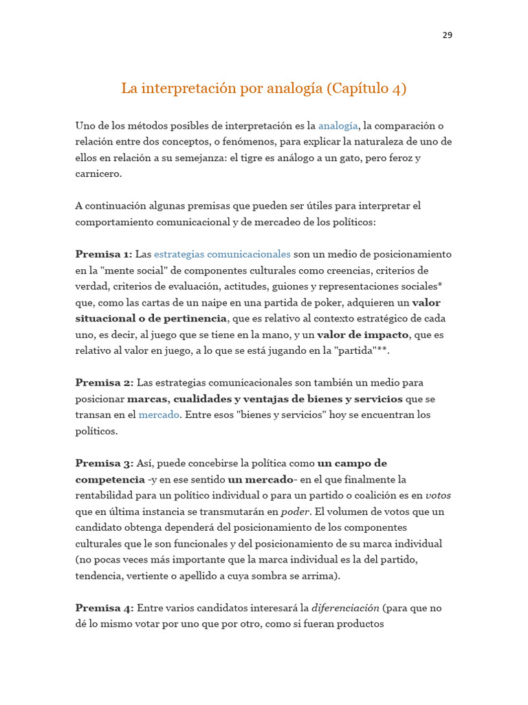 La Interpretación Por Analogía, La Estrucutura de Un Texto ...