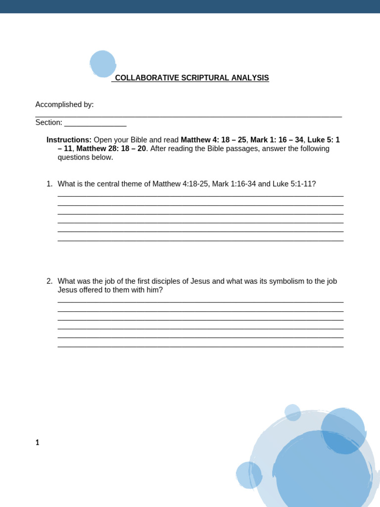 Cycle 2 Phase 2 Worksheets | PDF | Gospel Of Matthew | Gospel Of Mark