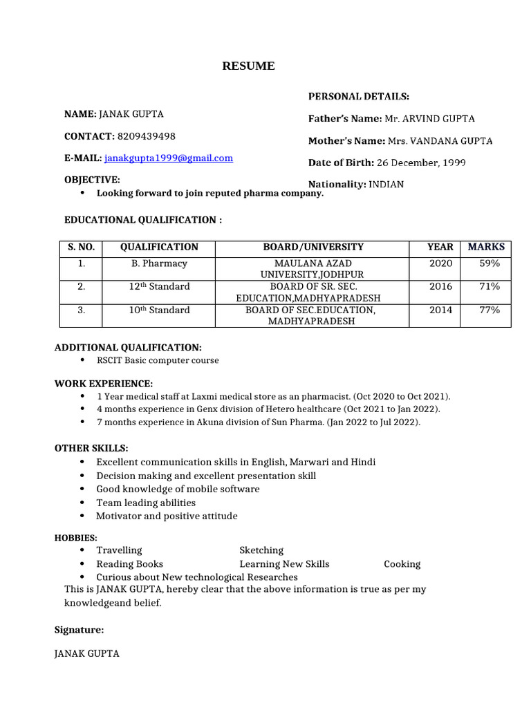 Janak's Resume Updated Resume - 5 | PDF