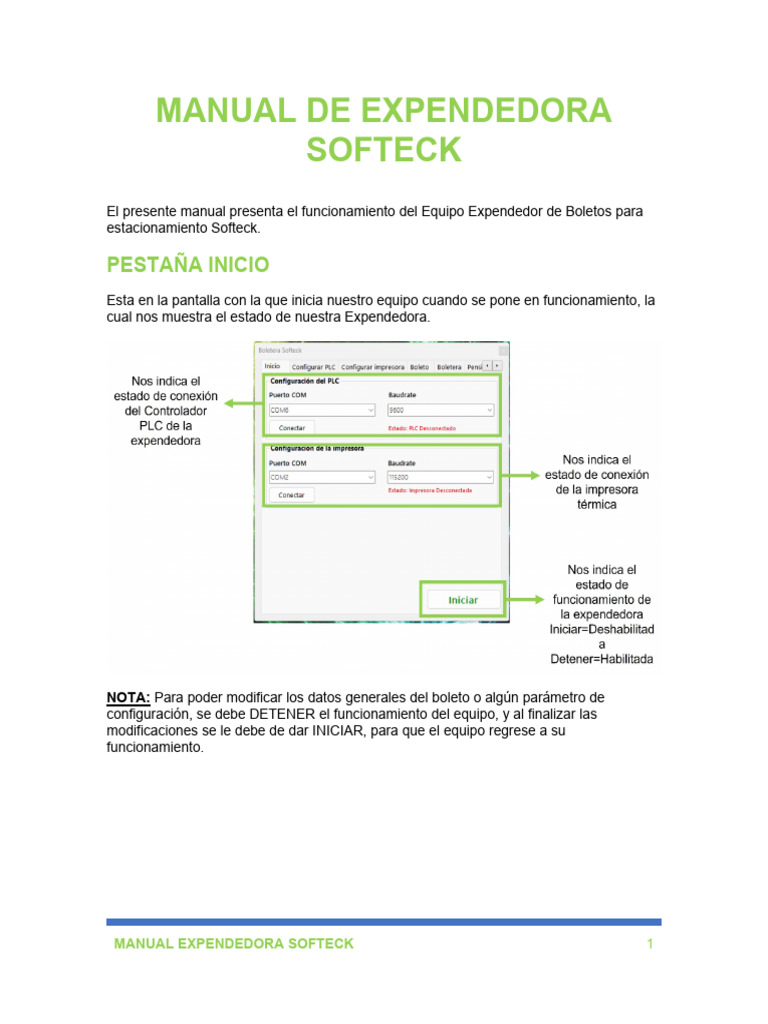 Manual de Expendedora Softeck | PDF