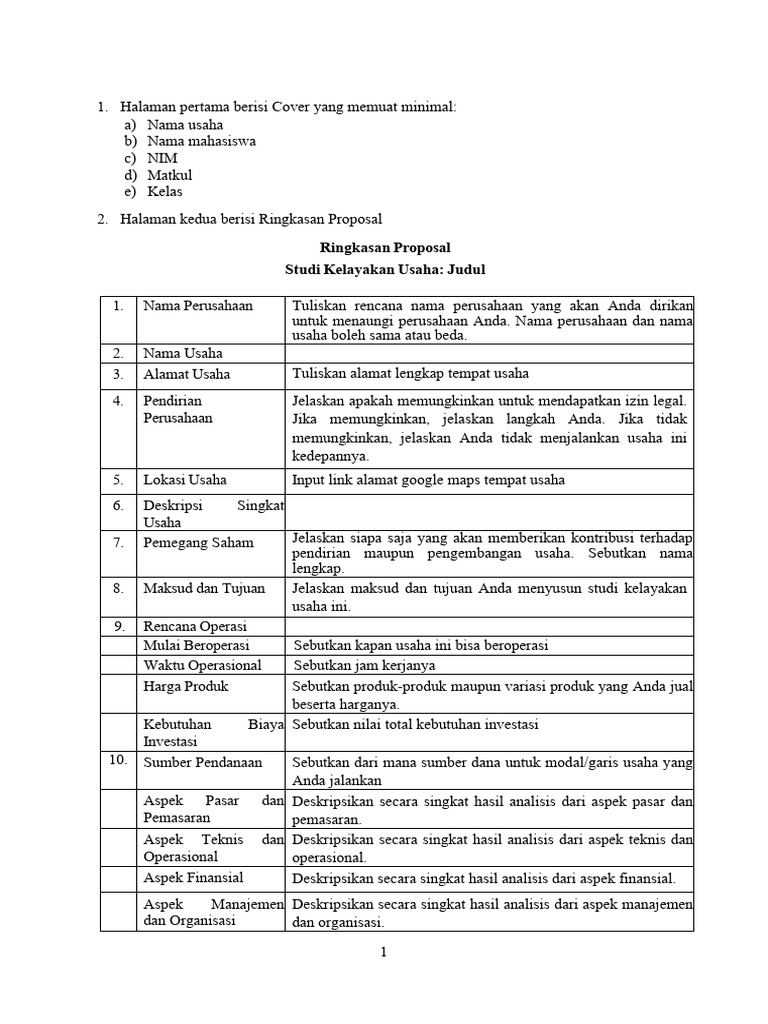 Format Skb Untuk Proposal Usaha Pdf