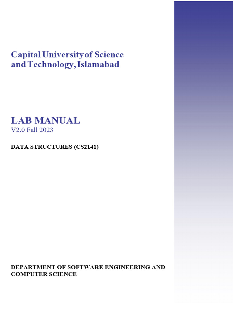 DS Lab Manual (14 Labs) Fall 2023 | PDF | Pointer (Computer Programming) | Computer Engineering