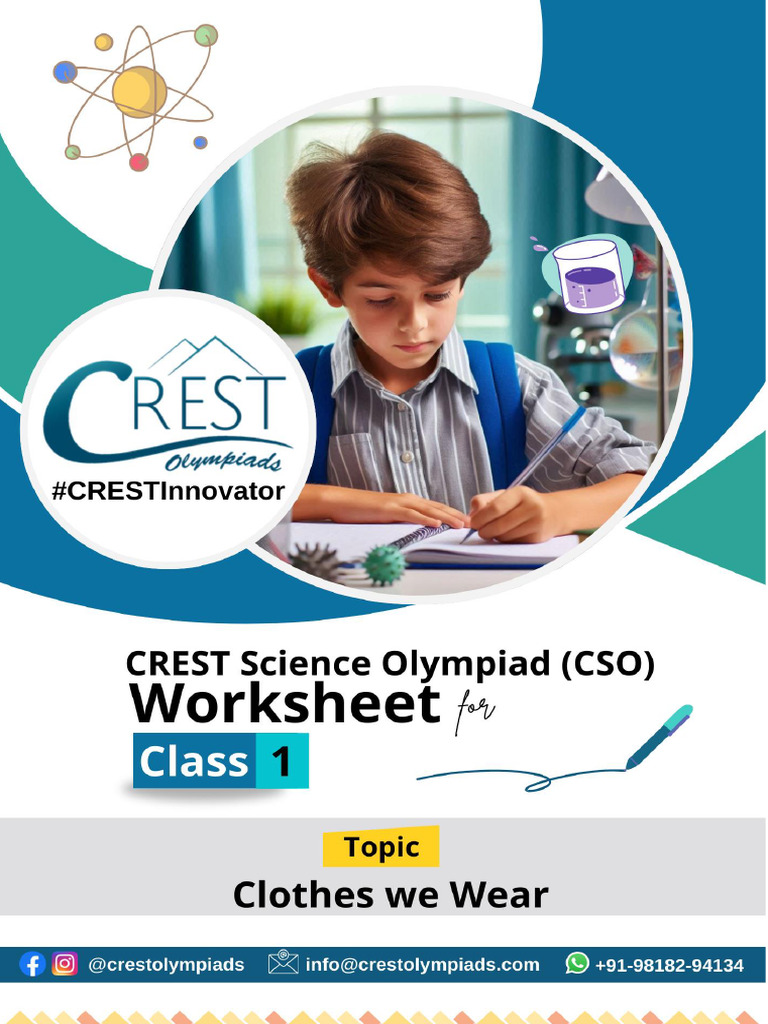 Class 1 Clothes We Wear Worksheet | PDF