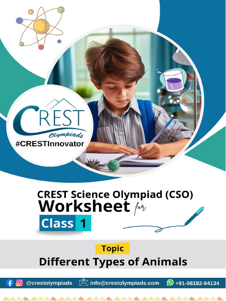 Class 1 Different Types of Animals Worksheet | PDF