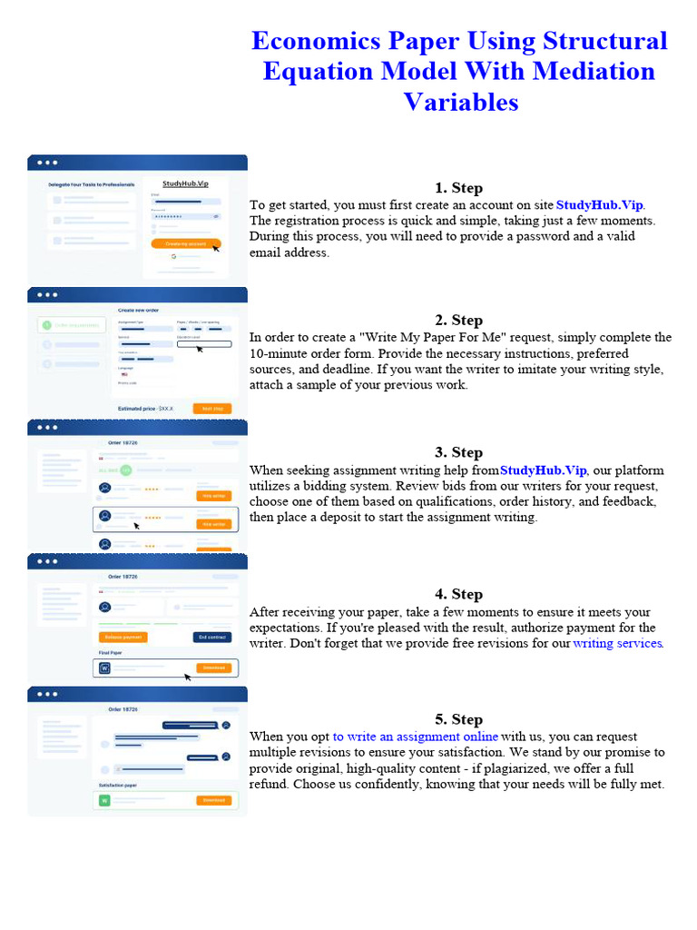 Economics Paper Using Structural Equation Model With Mediation ...