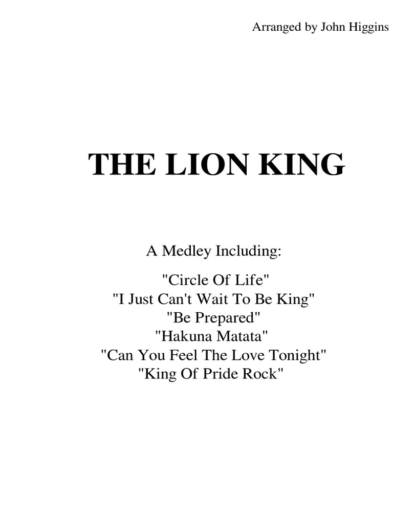 Lion King | PDF | Musical Instruments | Aerophones