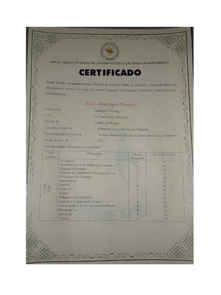 certificado imede | PDF