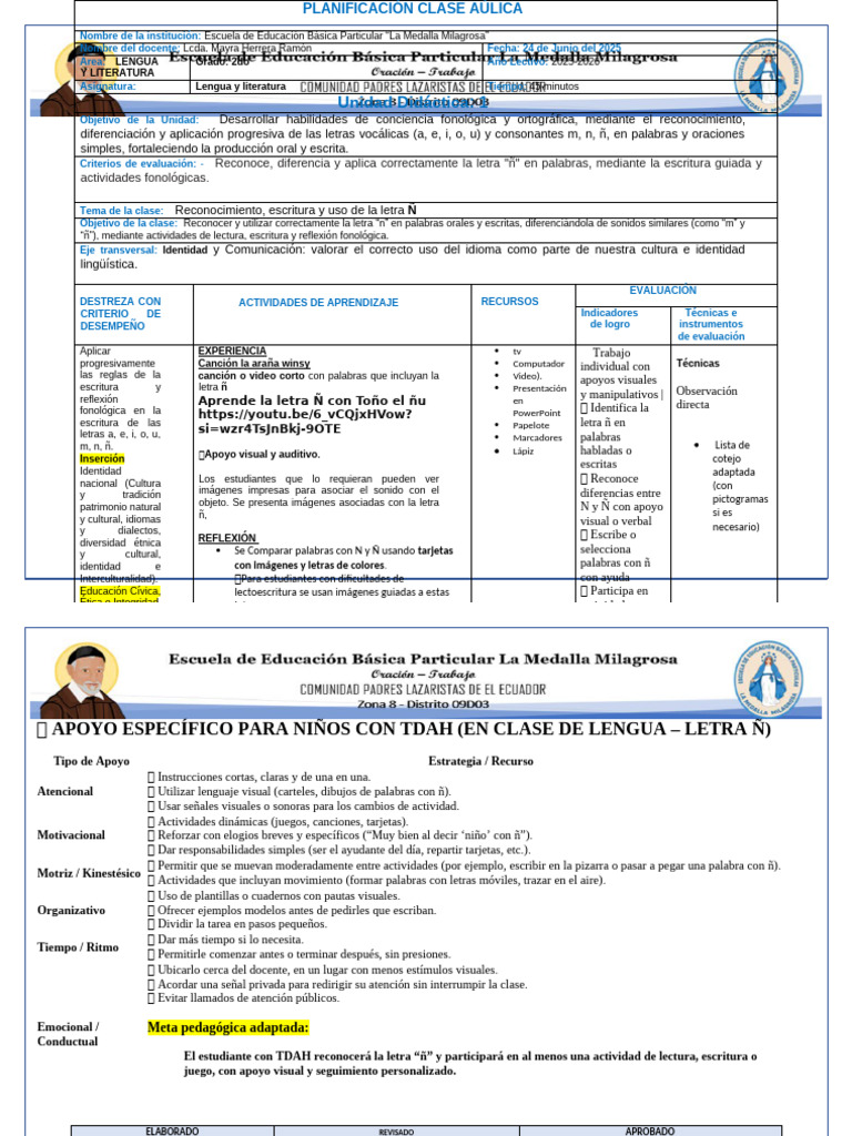 Clase Aulica Lengua 2do Grado | PDF | Escritura | Aprendizaje