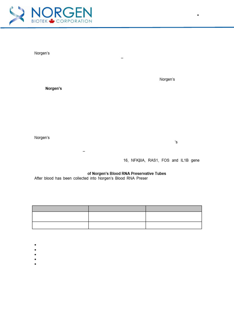 Blood RNA Preservative Tubes Product Insert PI52610-2 | PDF | Gene ...