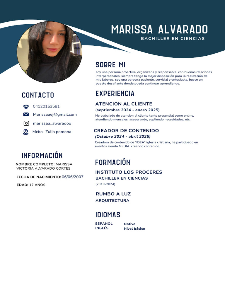 Currículum CV Asesor Financiero Moderno Profesional Azul y Blanco.pdf | PDF