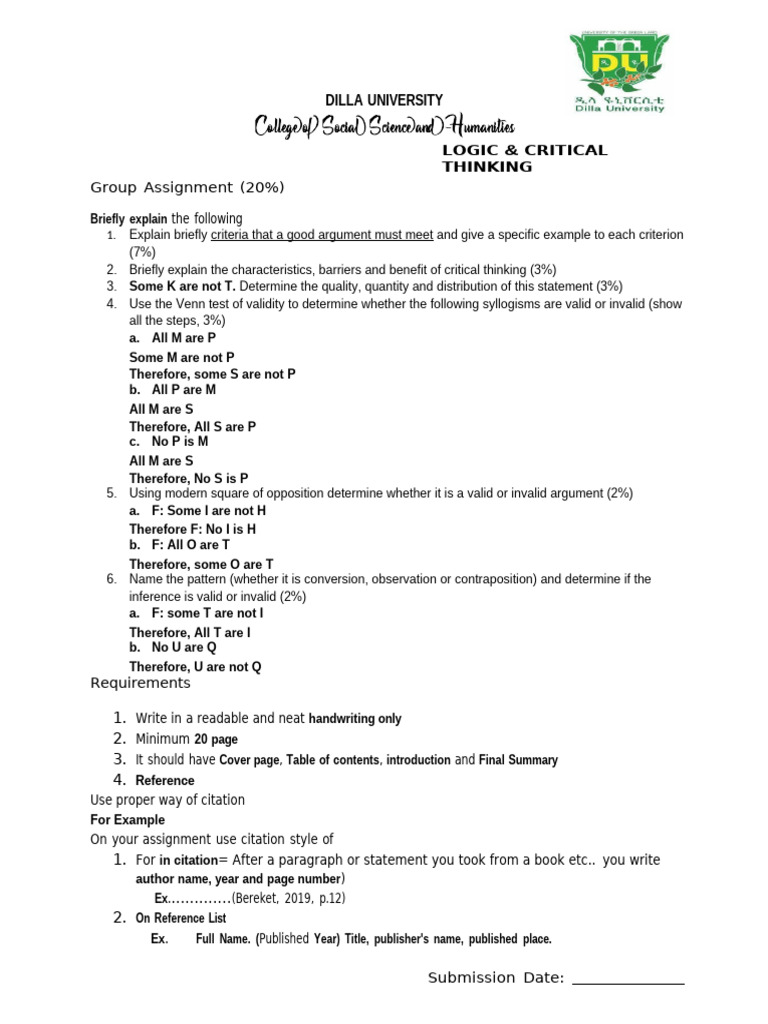 Logic Assignment Questions | PDF