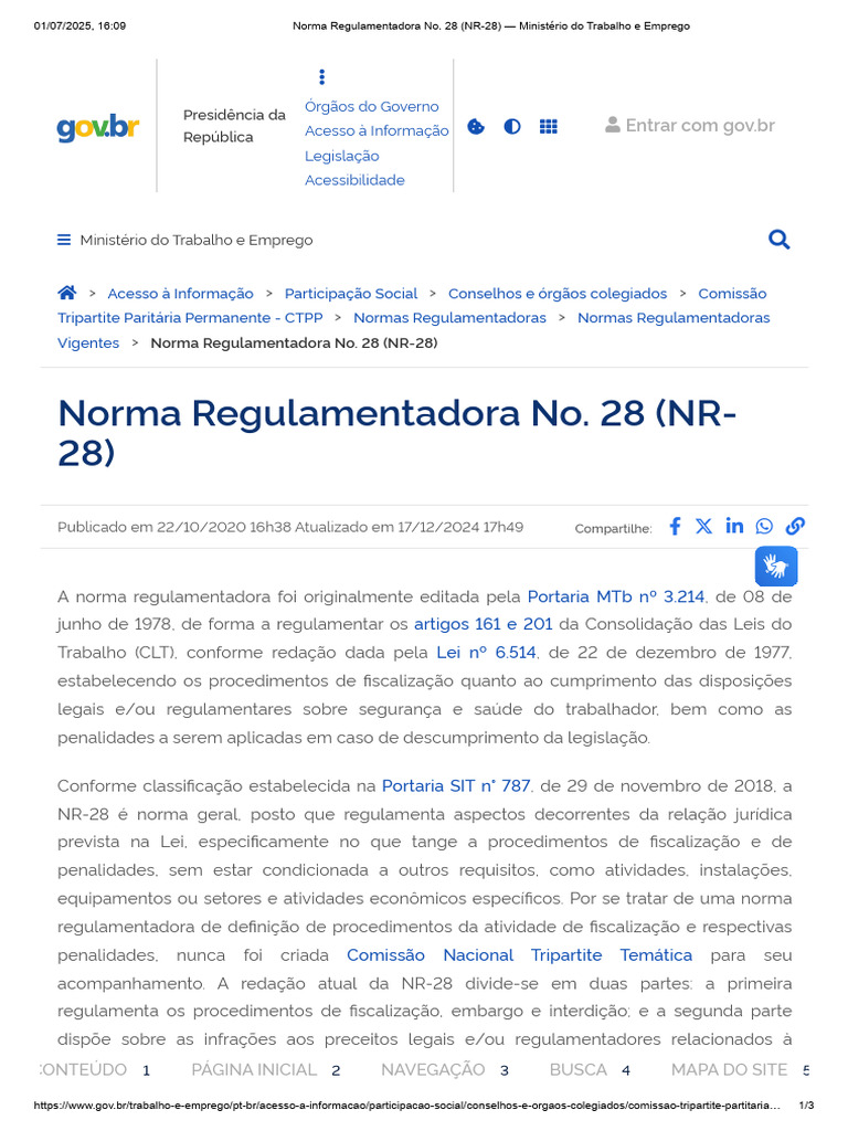 NR-28: Procedimentos e Penalidades | PDF