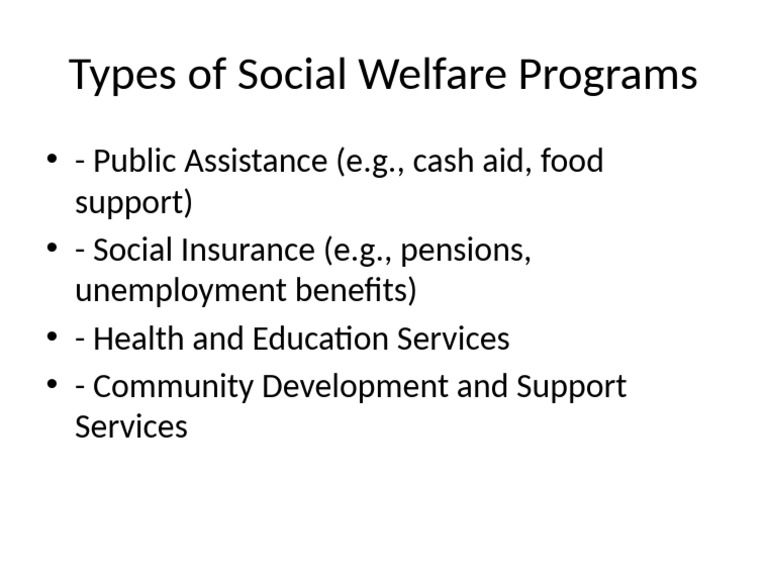 Slide3 Types of Social Welfare | PDF
