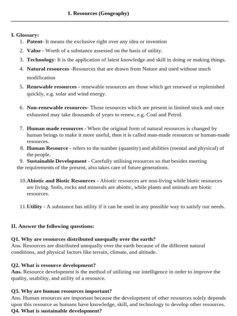 Understanding Geography Resources | PDF | Resource | Sustainable ...