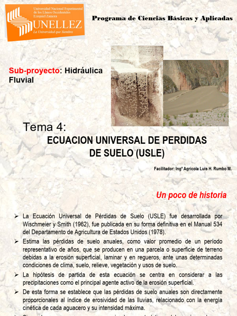 Ecuacion Universal de Perdida de Suelo | PDF | Suelo | Erosión