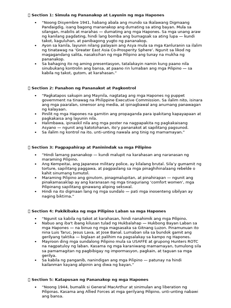 Some Kasaysayan Explanation | PDF