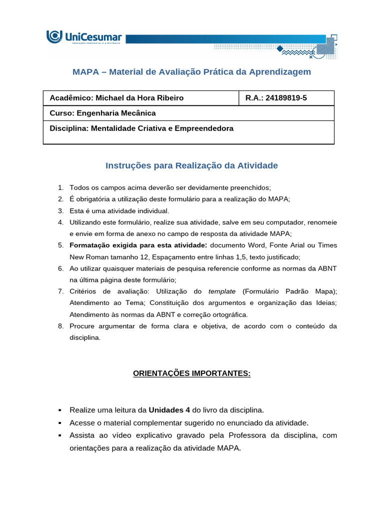 Engenharia Mapa Mentalidade Criativa E Empreendedora 51 2025