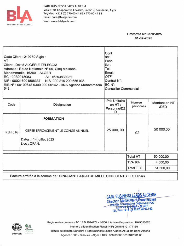 Proforma 378-2025 | PDF