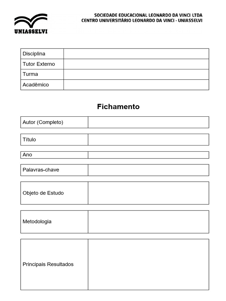 Anexo A - Fichamento 2 | PDF