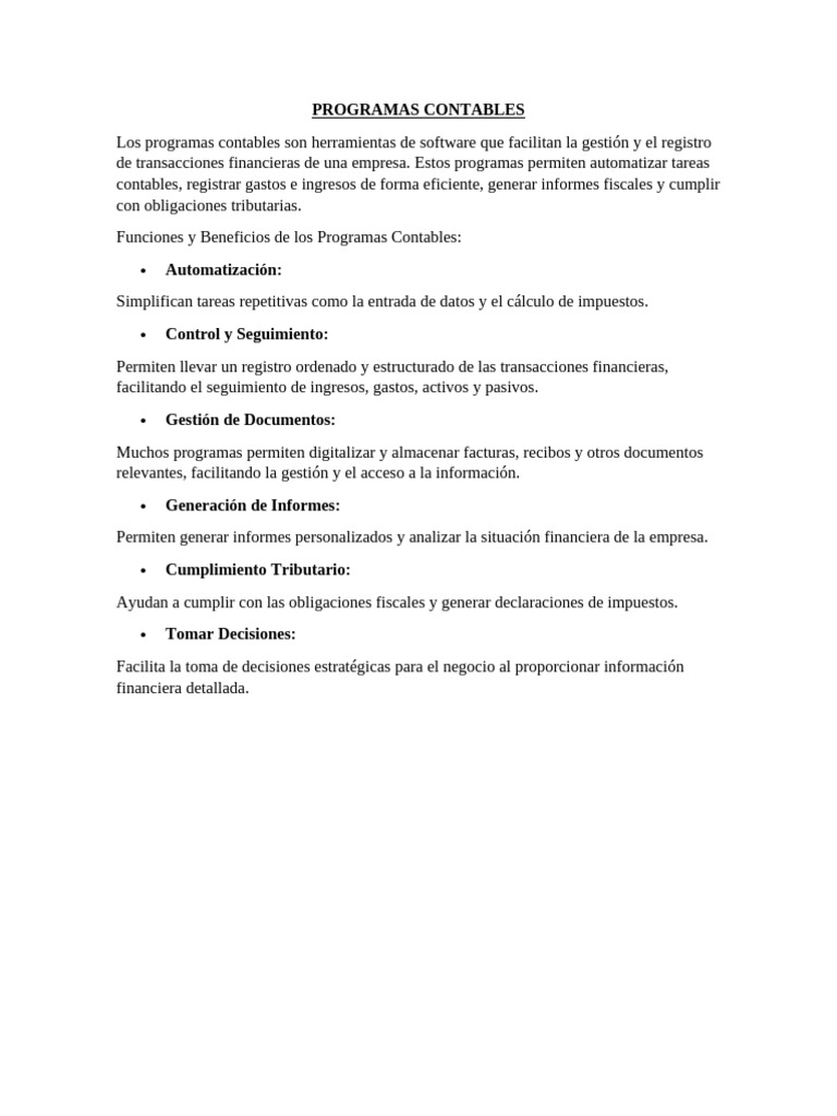 Programas Contables | PDF