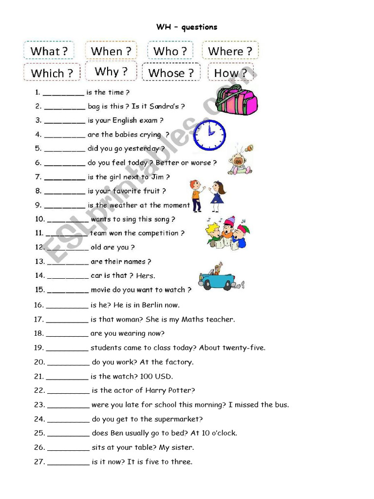 WH Questions | PDF