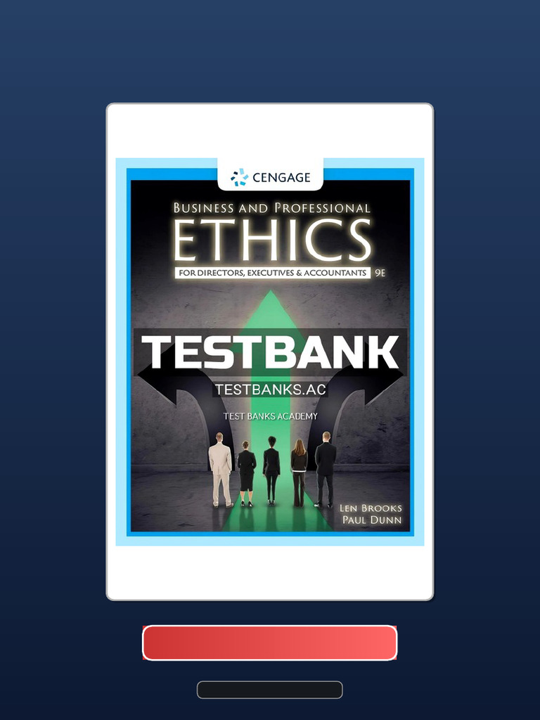 Complete Bundle Test Bank For Business and Professional Ethics 9th ...