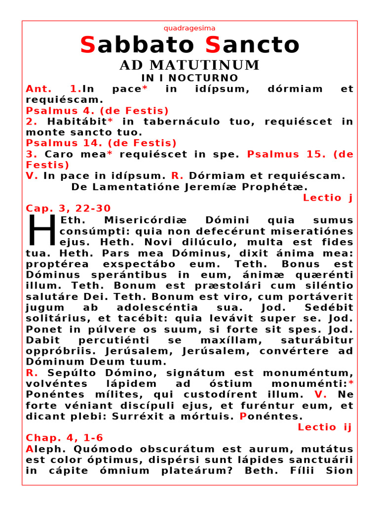 1 - Sabado Santo | PDF