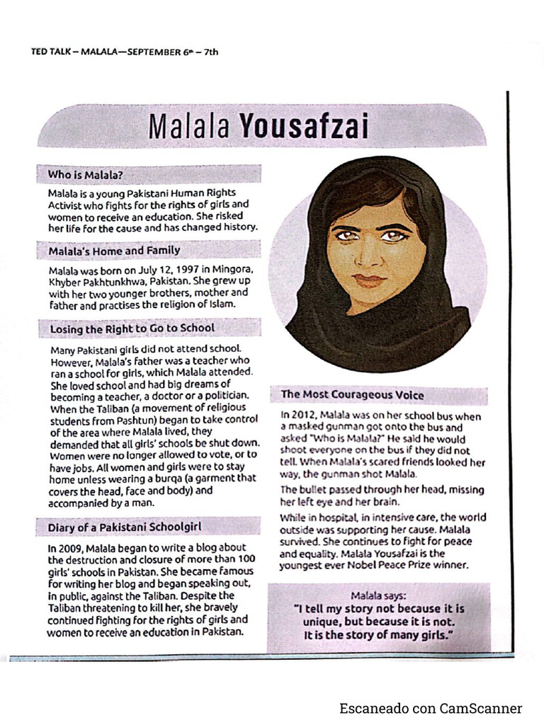Muslim World MALALA | PDF