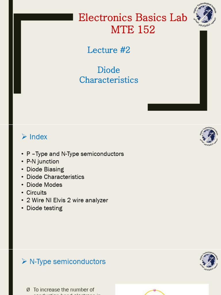 Lec 2 Diode Charactaristics | PDF | P–N Junction | Diode