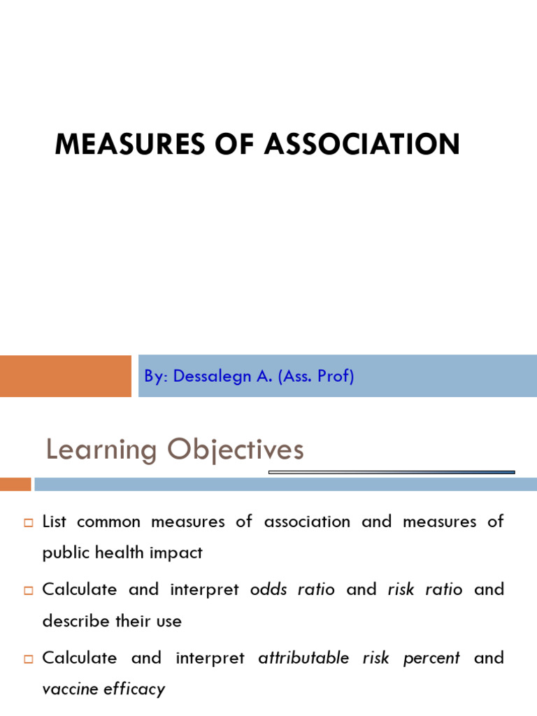 Measures of Association@mph | PDF | Relative Risk | Tuberculosis