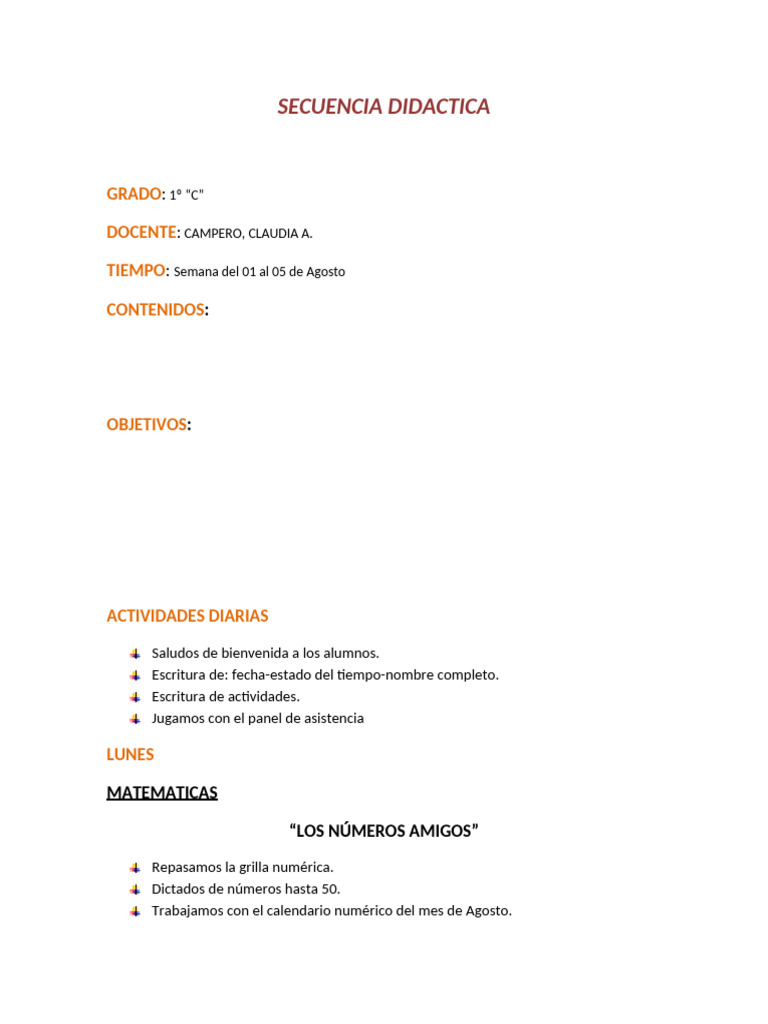 SECUENCIA DIDÁCTICAnabo Gigante Lorena | PDF