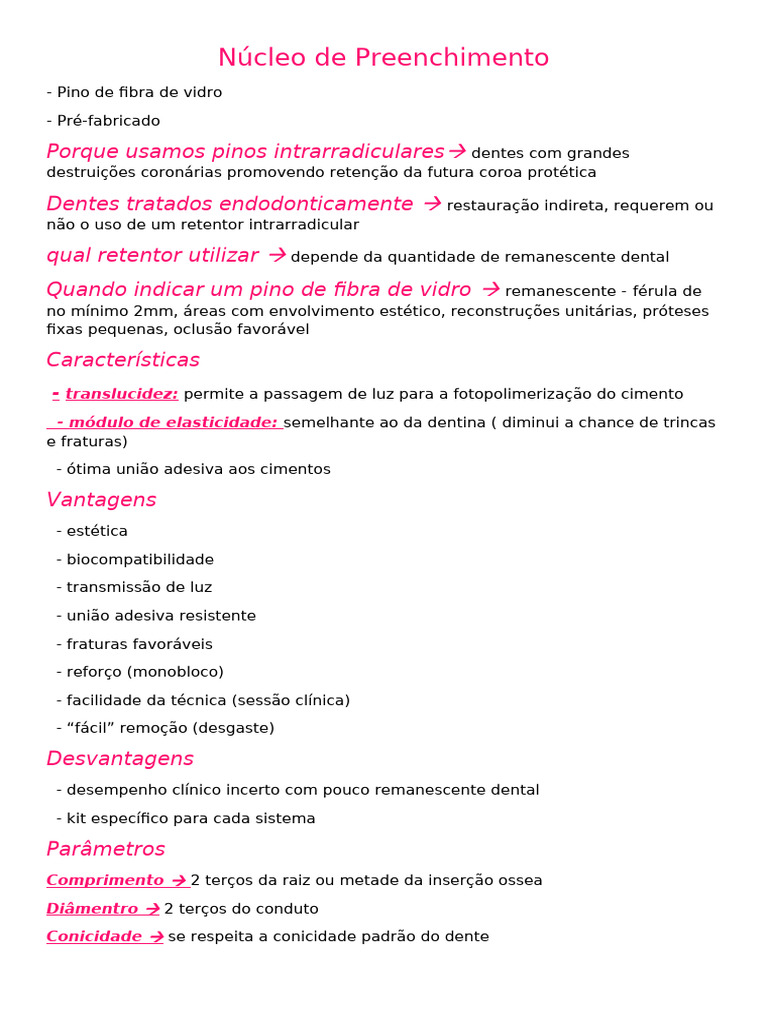 Núcleo de Preenchimento | PDF