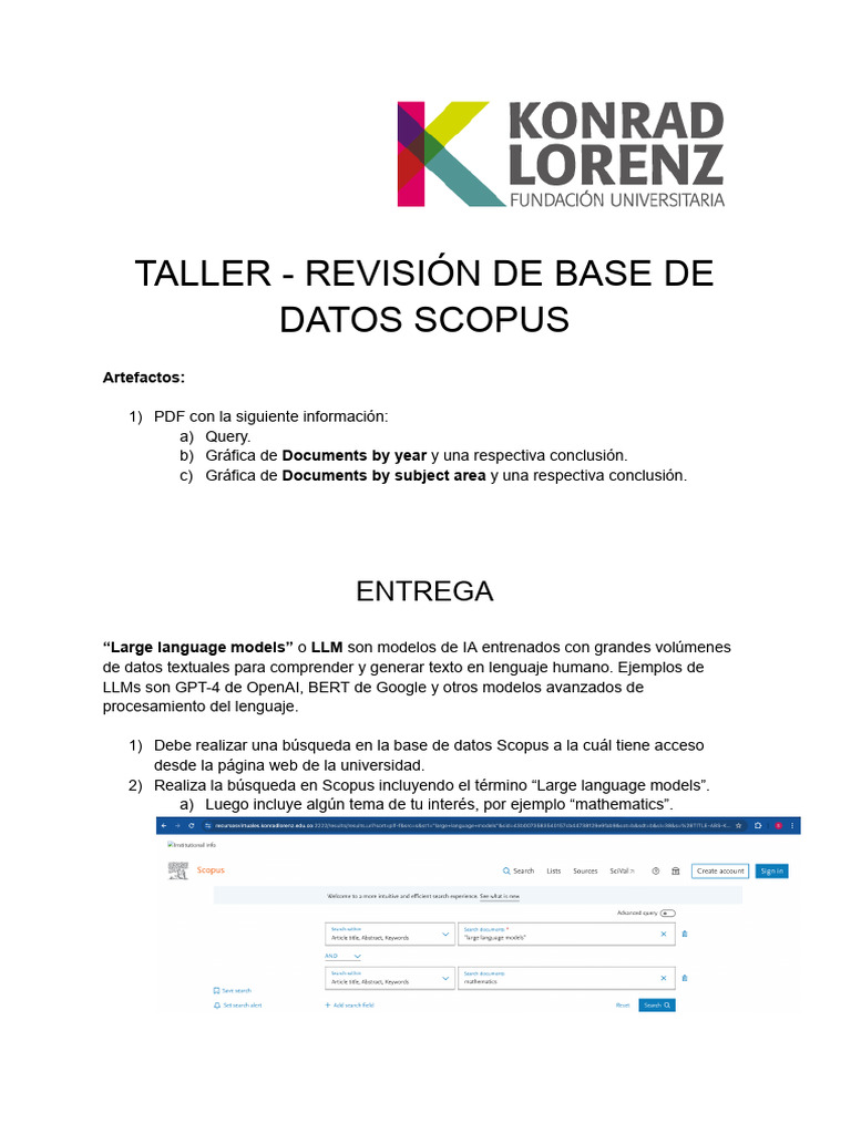 Taller - Revisión Base de Datos Scopus 2024 1 - Corte 2 | PDF