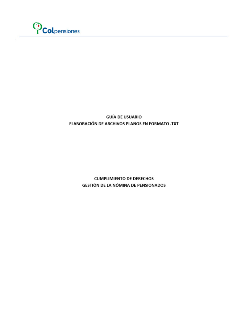 CDE-GNP-GUI-554 - PAT - para La Elaboración de Archivos Planos en Formato | PDF | Archivo de ...