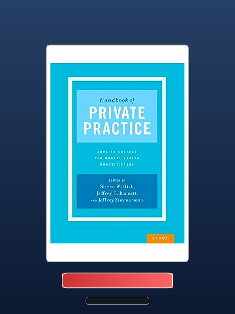 Handbook of Private Practice Keys To Success For Mental Health Practitioners Full Download | PDF ...