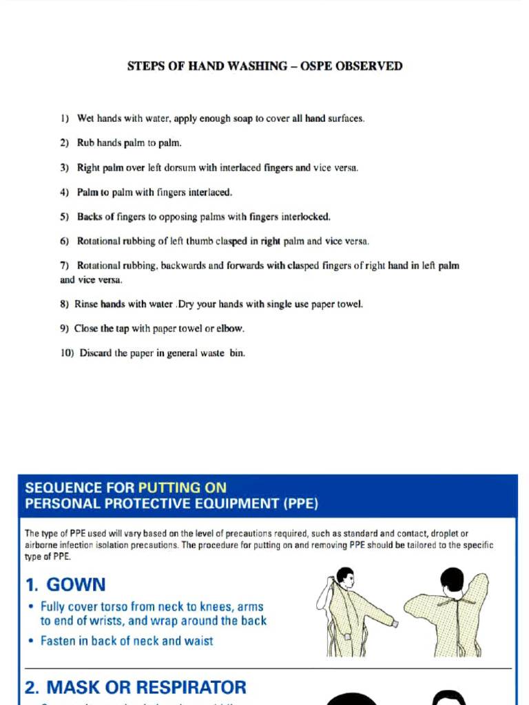 Practical Exercise - 6, Hand Hygiene and PPE | PDF | Personal Protective Equipment | Hand Washing