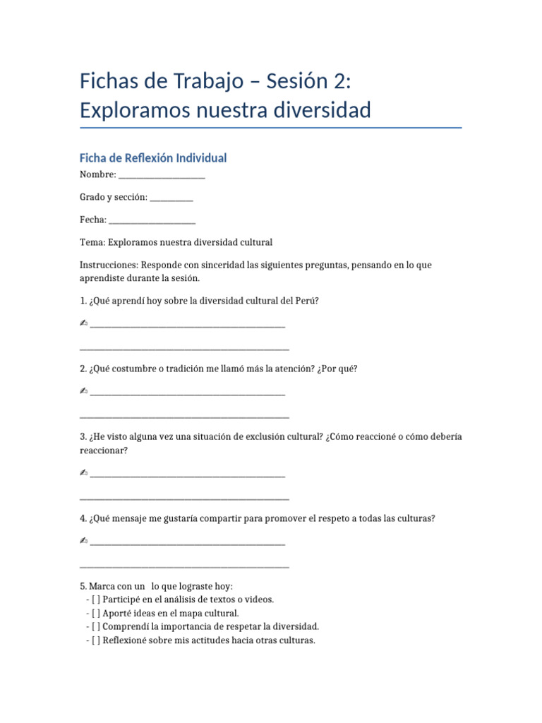 Fichas DPCC Sesion 2 | PDF