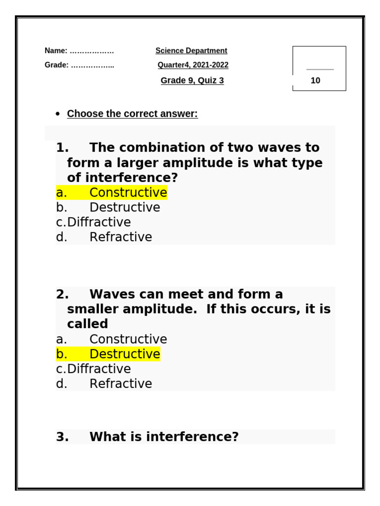 Wave Behavior in Noise Cancelling Headphones | PDF
