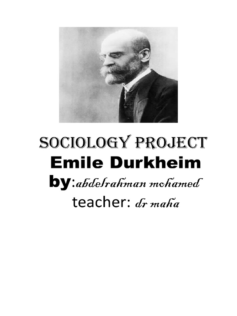 Sociology Abdelrahman | PDF | Émile Durkheim | Sociology