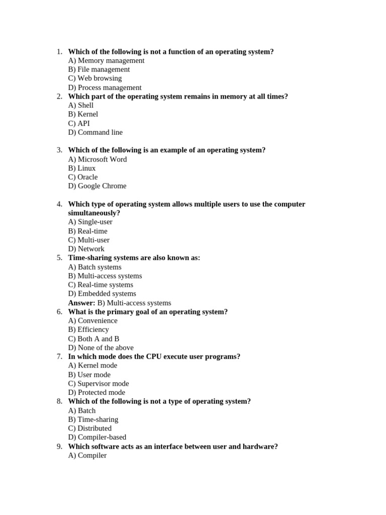 Function of An Operating System | PDF | Scheduling (Computing) | Operating System