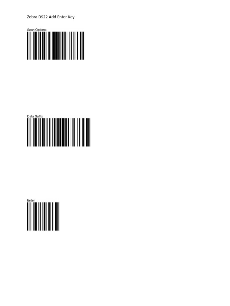 Zebra DS22 Add Enter Key | PDF