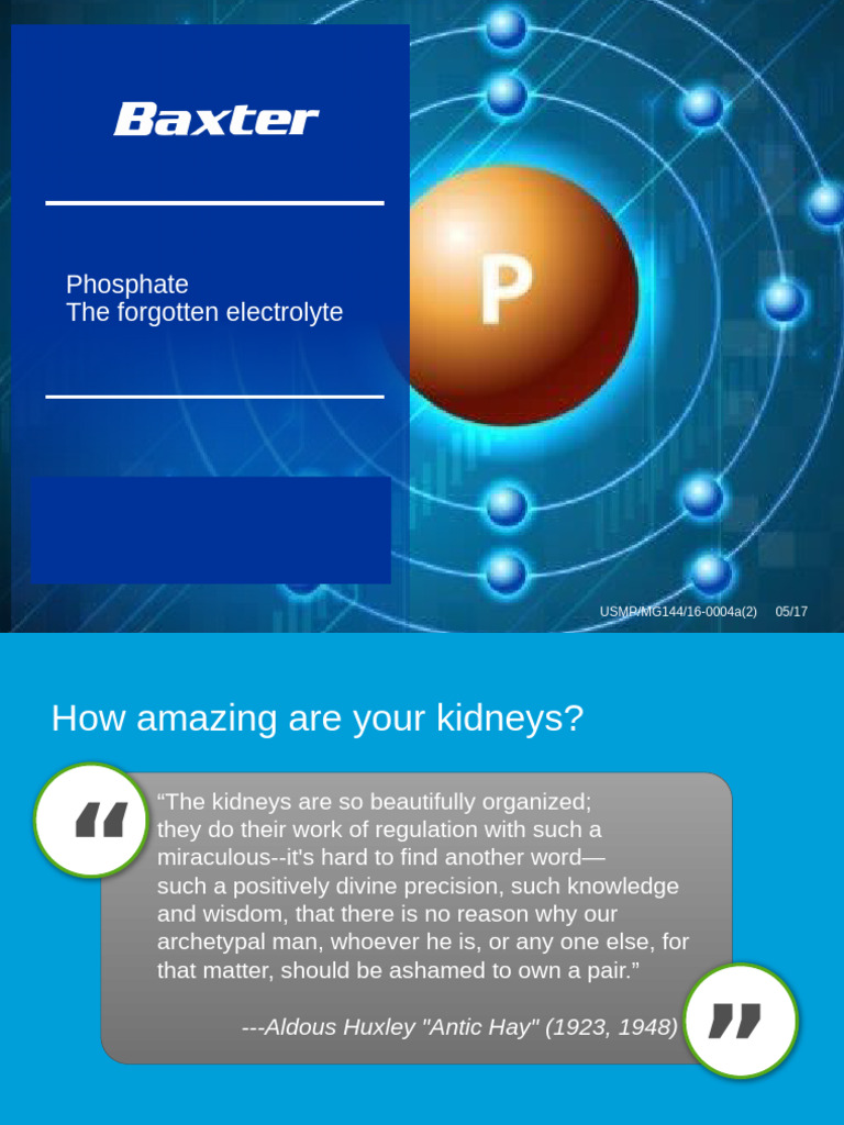 Phosphate - The Forgotten Electrolyte | PDF | Hemodialysis | Kidney