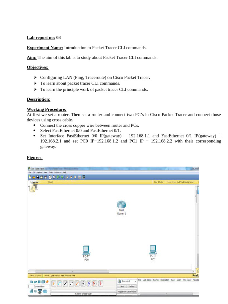 Configuring Cisco Router in Packet Tracer | PDF | Router (Computing ...