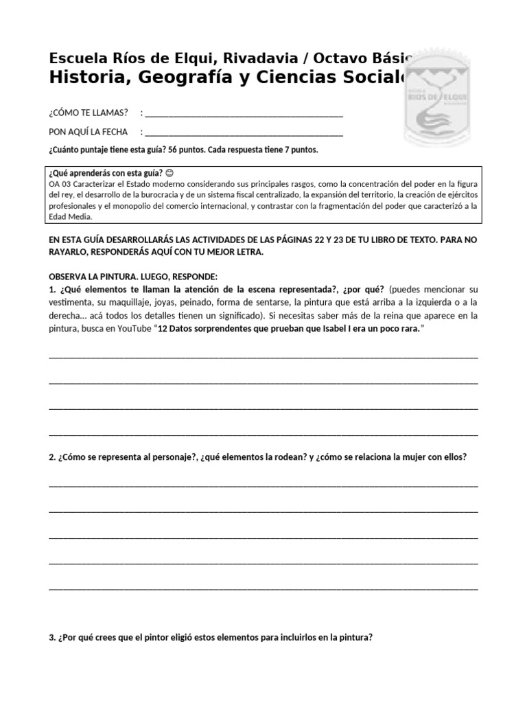 Octavo - Guía 4 (Entregada y Evaluada) | PDF