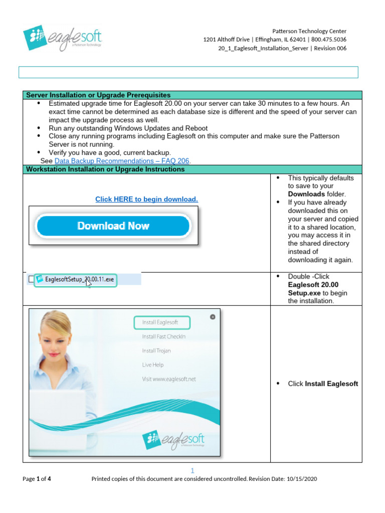 20 0 Eaglesoft Installation Server | PDF | Utility Software | Computing Platforms
